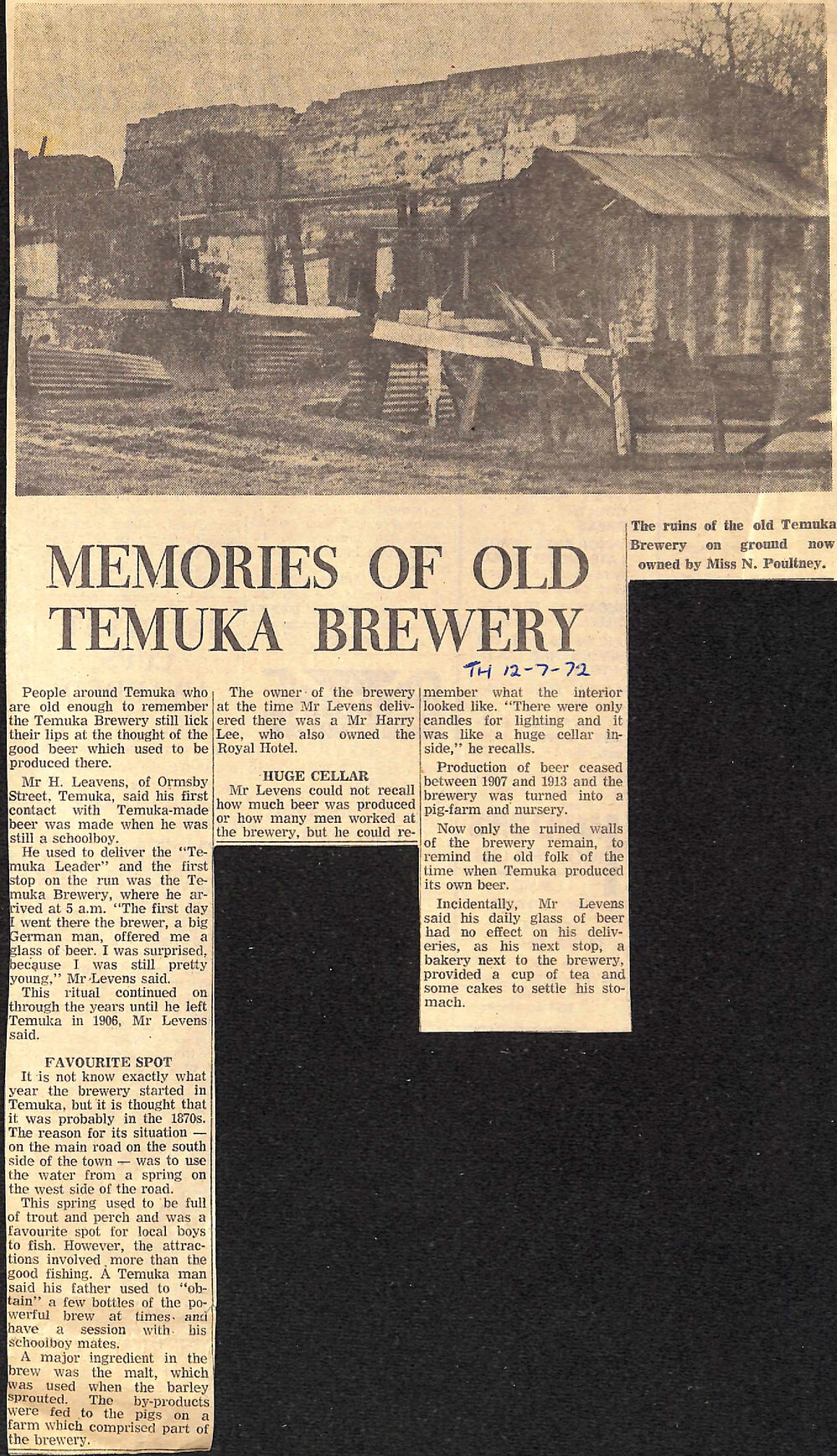 Memories of Old Temuka Brewery | Aoraki Heritage Collection