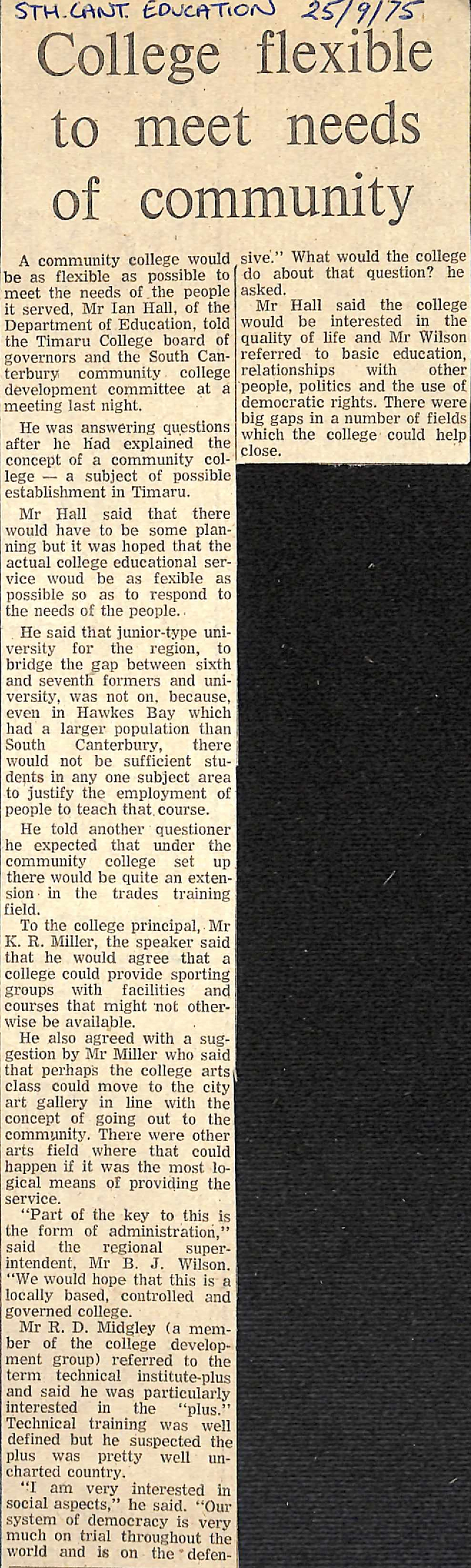 College flexible to meet needs of community | Aoraki Heritage Collection